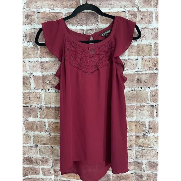Express | Tops | Express Small Winecolored Blouse | Poshmark